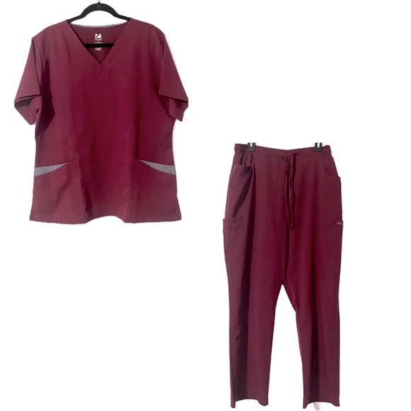 Dagacci | Other | Dagacci Burgundy Scrub Set Work Uniform Size Xl ...